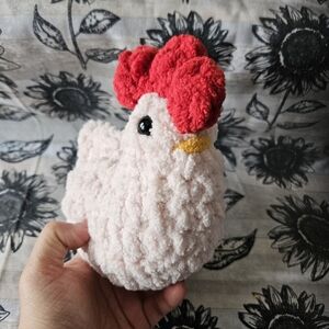 Hand Crafted | Toys | Crochet Light Pink Rooster Chicken Amigurumi ...